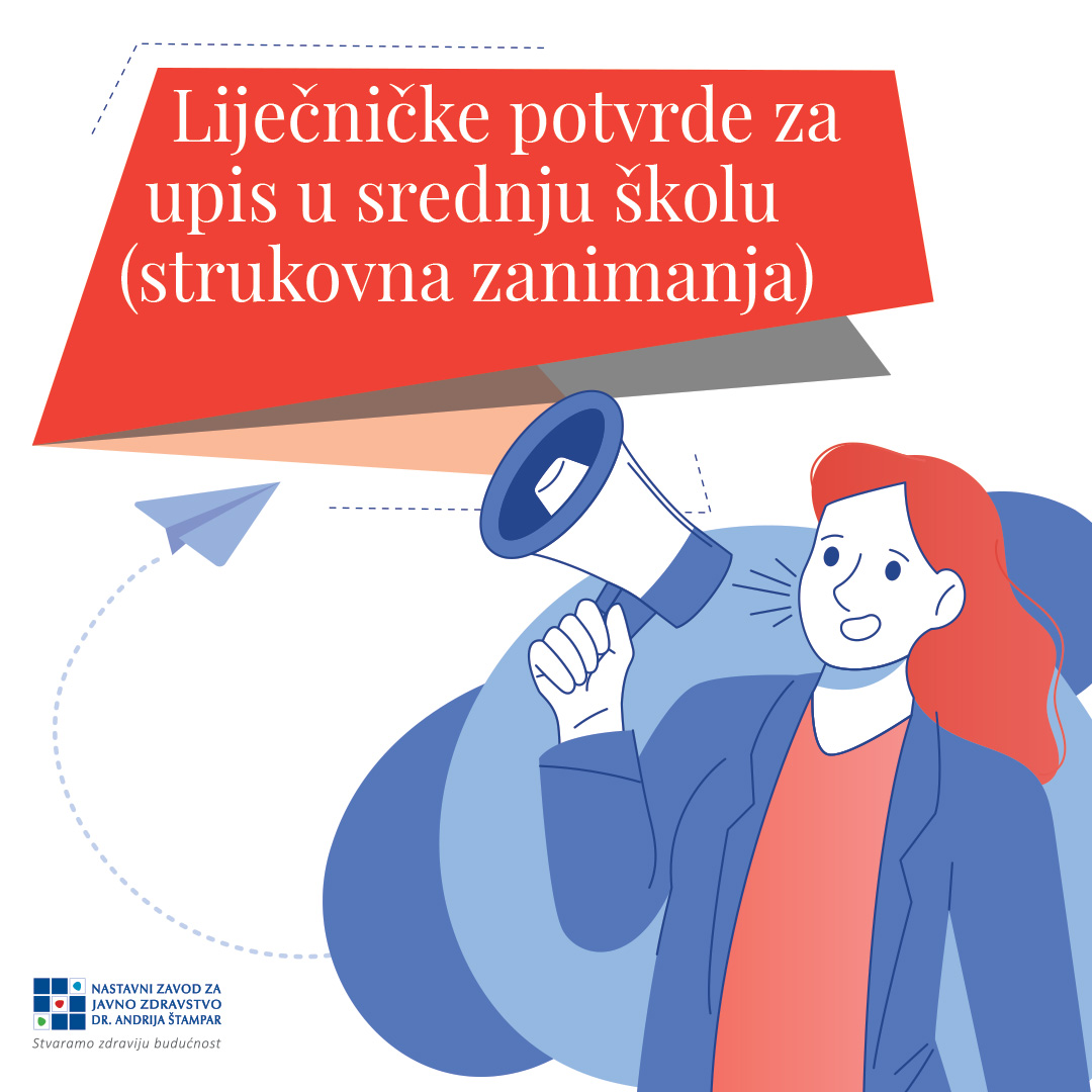 Obavijest za roditelje i učenike: izdavanje liječničkih potvrda za upis ...